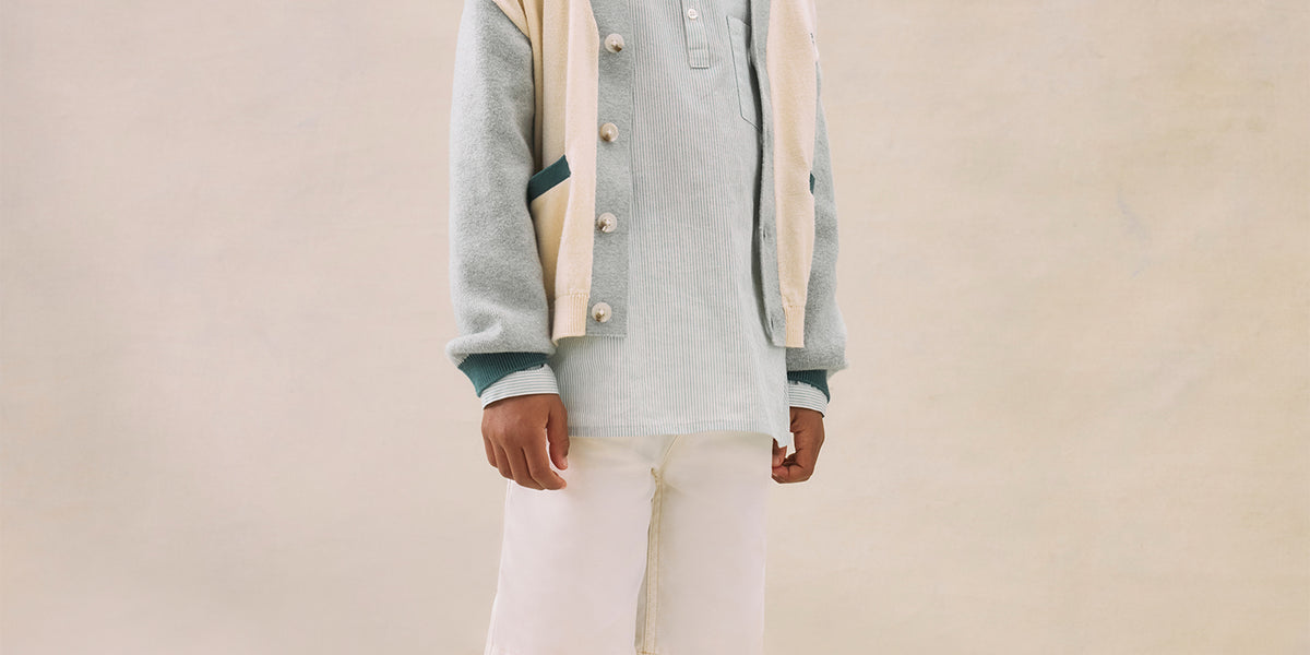 Jungen-Look Cruise 2025 bestickte Strickjack • Bonpoint