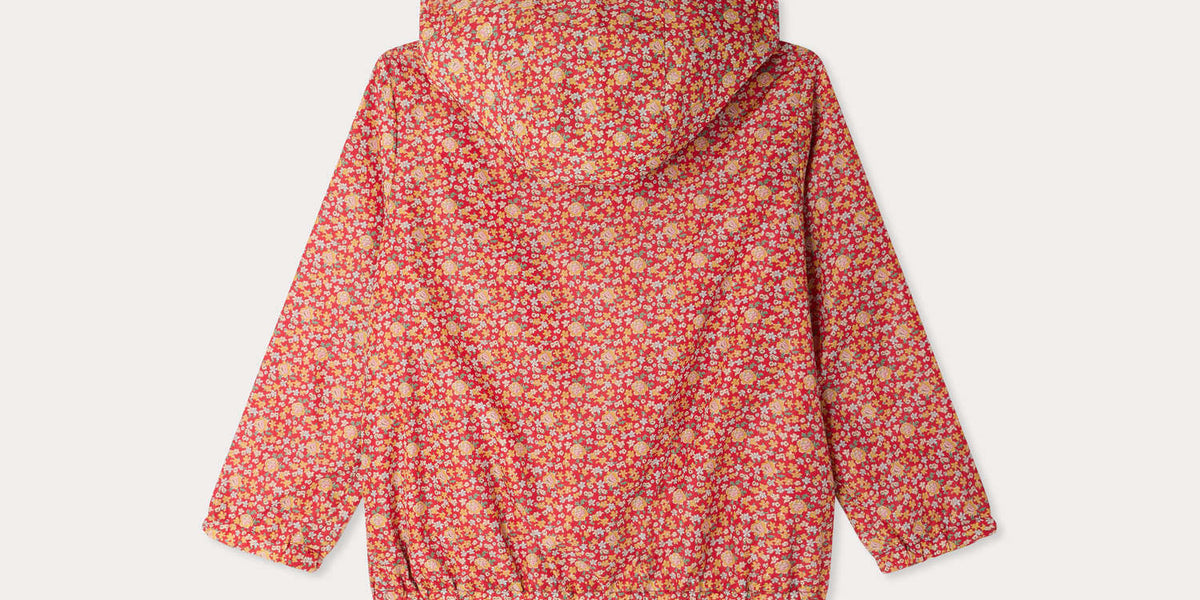Eglantine hooded windbreaker made with Liberty fabrics • Bonpoint