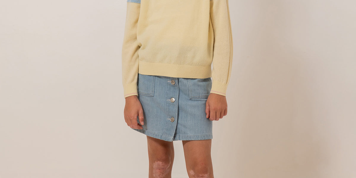 Bonpoint x Guest in Residence Lynsey color-blocked cashmere polo neck