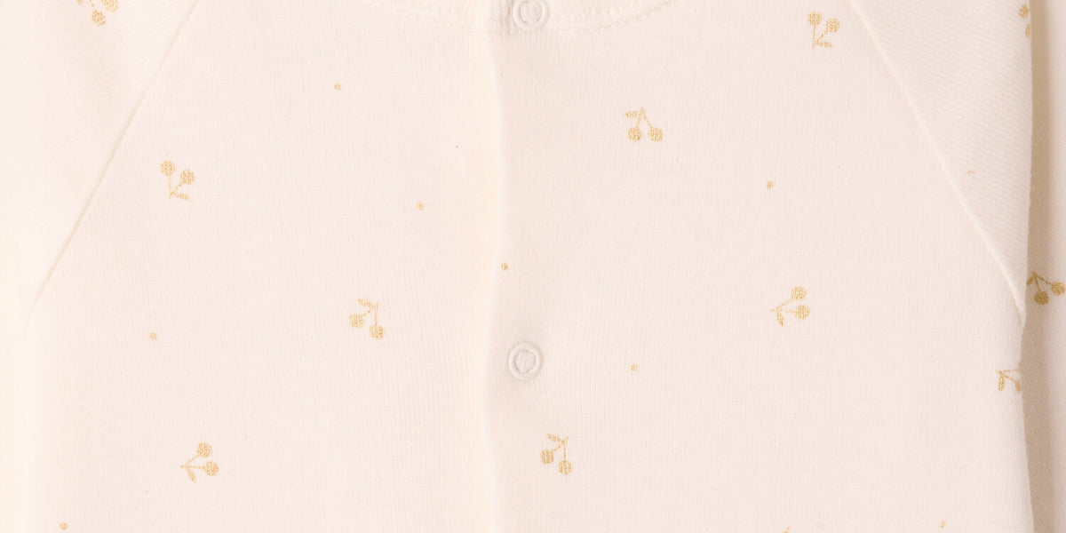 Pyjama Triou imprimé cerises en coton biologique • Bonpoint