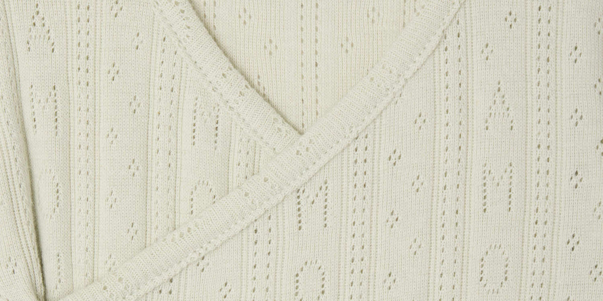 Pyjama Landon maille pointelle amour en coton biologique • Bonpoint