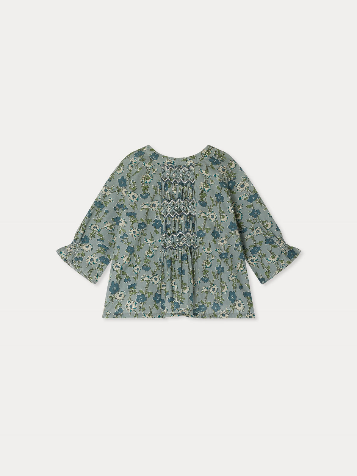 Blissi smocked blouse in Liberty fabric in organic cotton • Bonpoint