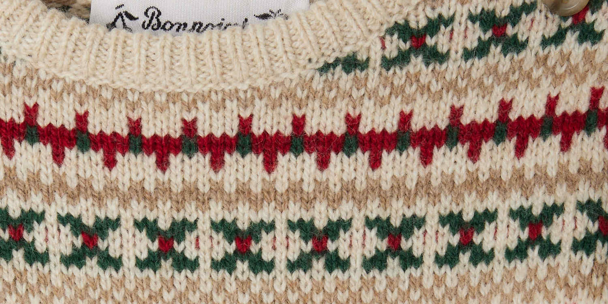 Pull Dalmire à motifs jacquard en laine et coton biologique • Bonpoint